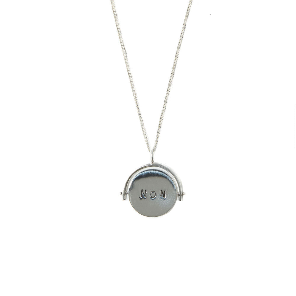 Oui Non Necklace Silver – MIMI ET TOI